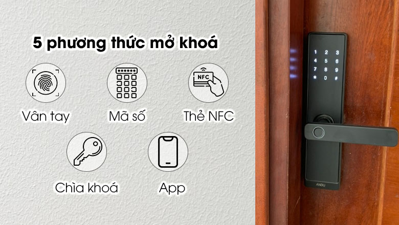 Khóa Cửa Điện Tử Andu A3 - Dùng APP